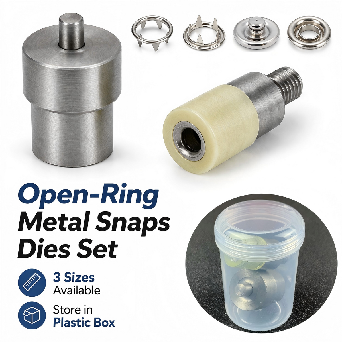 Open Ring Snap Fasteners Open-Ring Grip Snaps Prong Snaps Bebeto Snaps ...
