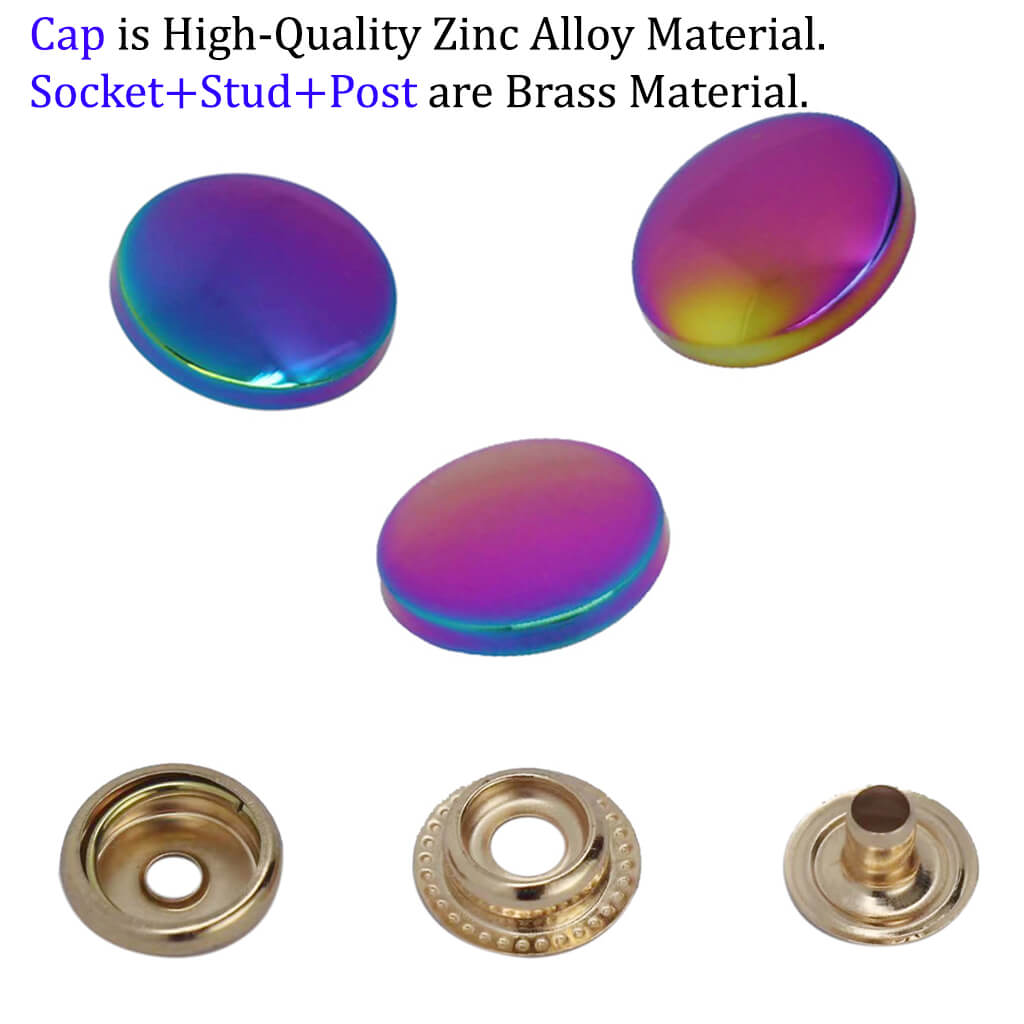 Rainbow Decorative Snaps Button Antique Snaps Bronze Vintage Leather ...