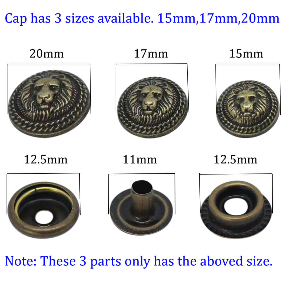 Decorative Snaps Button Antique Snaps Bronze Vintage Leather Fastener ...