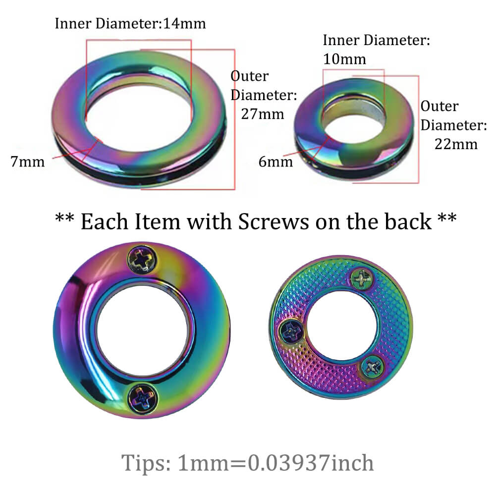 screw grommets Screw-in Eyelet Metal Screw Together Grommets Bag Loop ...