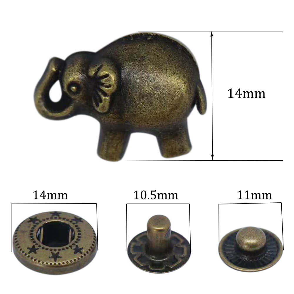 S-15 fashion spring metal snaps Antique Snaps Button Bronze Vintage ...