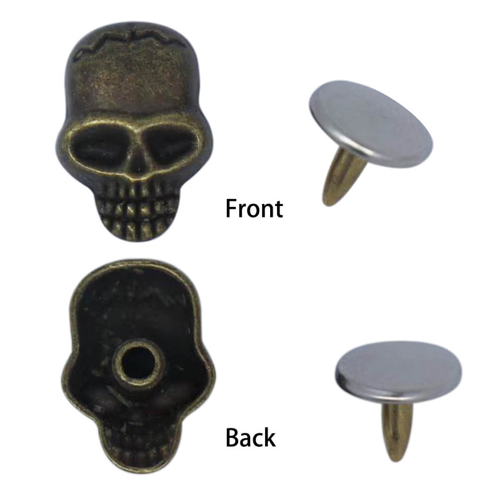 AM-2 Style Skull Rivets Cap Beads Nailhead Decorative Cap Rivet Punk ...