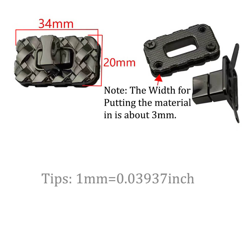 Purse Lock Turn Lock Clasp Purse Closure Twist Lock Leathercraft ...