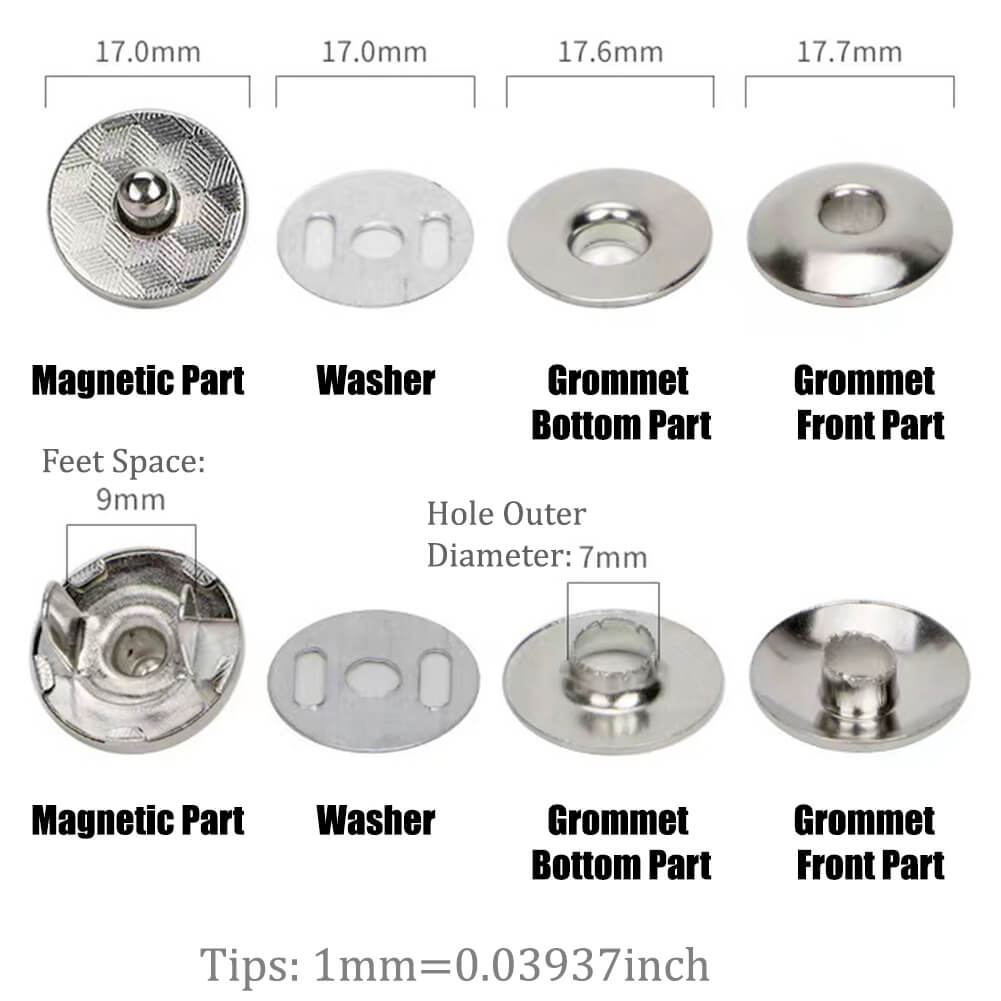 grommet magnetic snaps dies round magnetic snap fastener leather ...