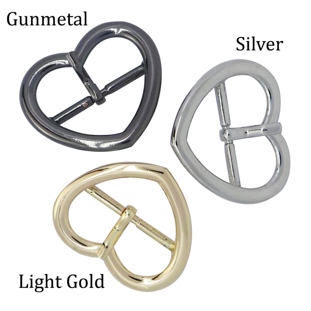 Heart Belt Pin Buckle Strap Webbing Roller Buckle Single Prong Buckles ...