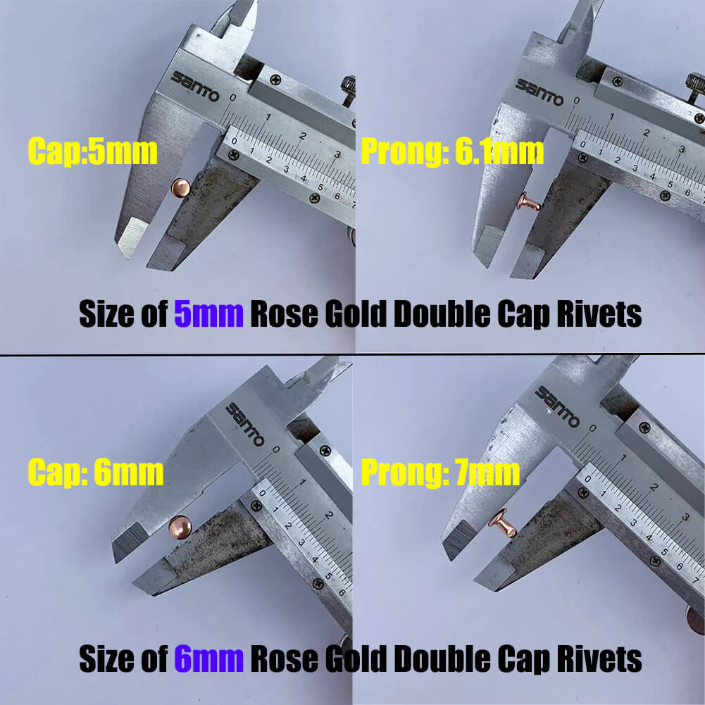 rose gold Rivets For Fabric Rivet For Leather Double Cap Rivets Leather ...