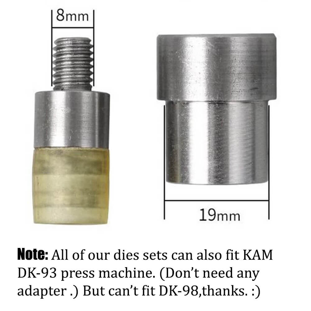 Double Caps Ring Metal Snaps Dies Sets For Leather Snap Buttons Tools ...